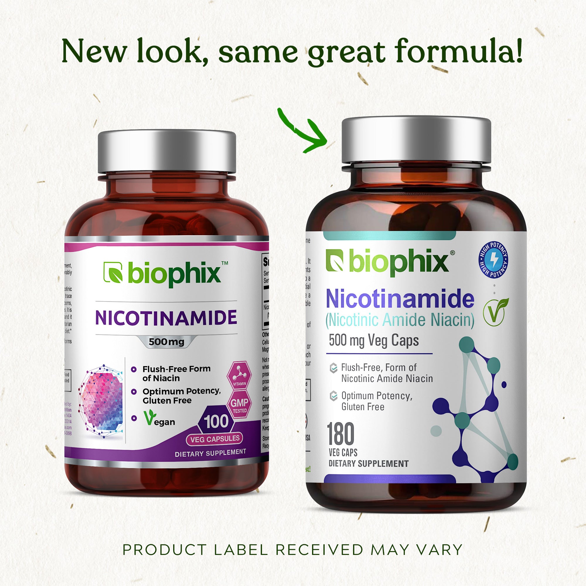 Nicotinamide 500 mg 180 Vegetarian Capsules – Biophix