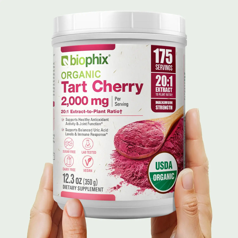 Biophix Tart Cherry Powder USDA Organic 20:1 Extract 12.3 oz 350g
